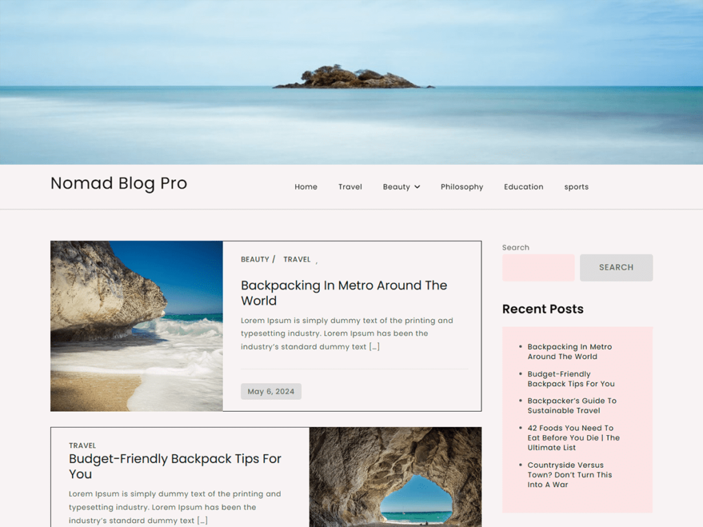 Nomad Blog Pro – Crimson Themes